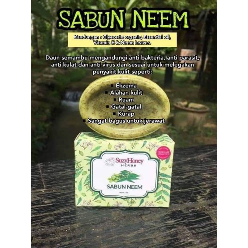 (DAUN SEMAMBU) SABUN NEEM SUZYHONEY | Shopee Malaysia