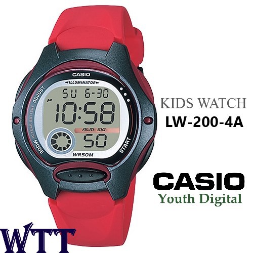 CASIO LW-200-4A DIGITAL UNISEX KIDS CASIO WATCH FOR KIDS Jam Tangan ...