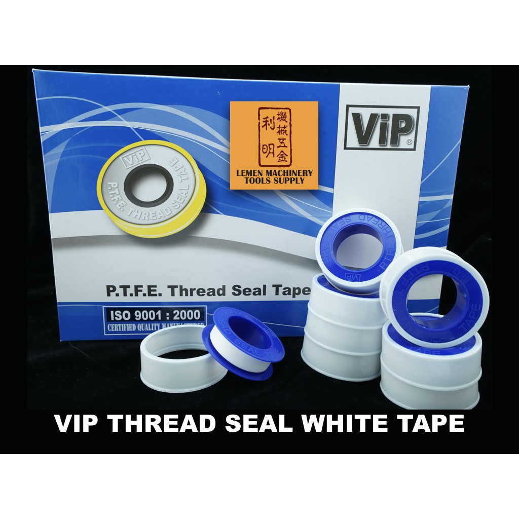 VIP SEAL WHITE TAPE/Thread Seal Tape PTFE Plumbing Plumber Pipe 12mm ...
