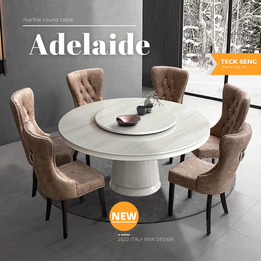 [TECK SENG] Marble Dining Set/Set Meja Makan (1 Marble Dining Table ...