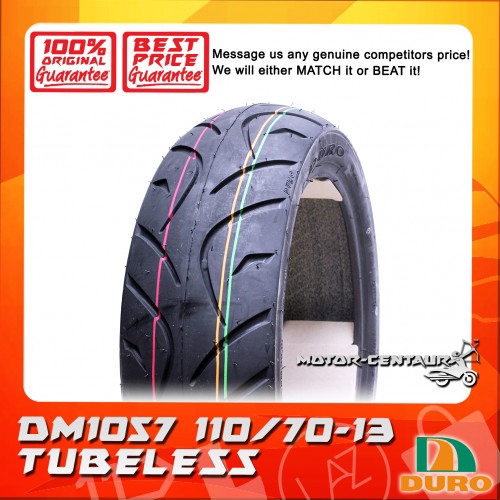 TAYAR DURO TUBELESS TYRE DM1057 110/70-13 FOR YAMAHA NMAX 150 155 ...