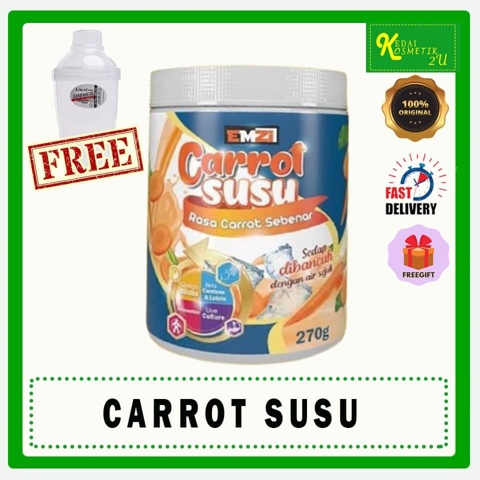 Carrot Susu Asli+ Free Shaker Minuman Kesihatan Untuk Mata dan Minda ...