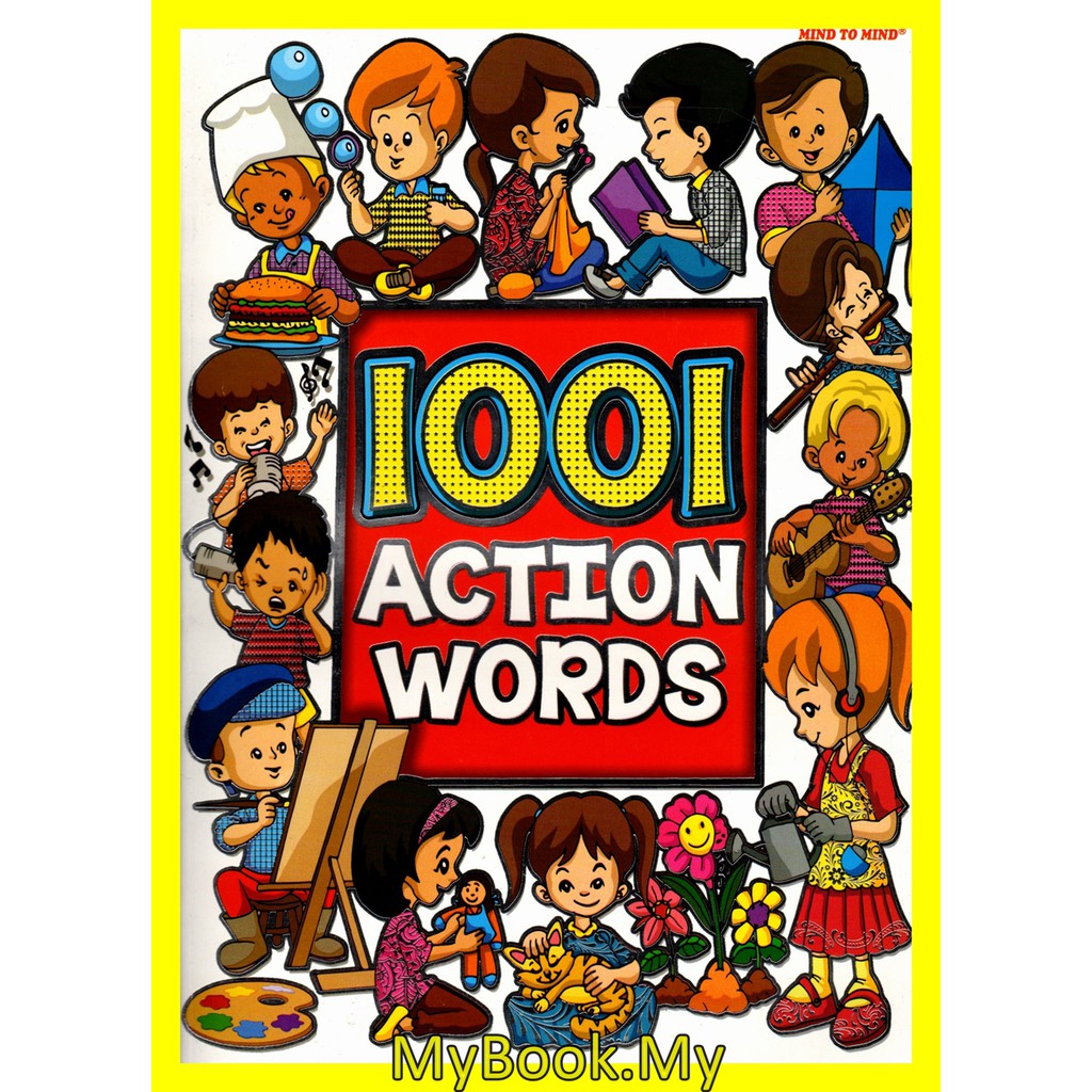 MyB Buku : 1001 Action Words Ages 4-6 Preschool Prasekolah (Mind To ...