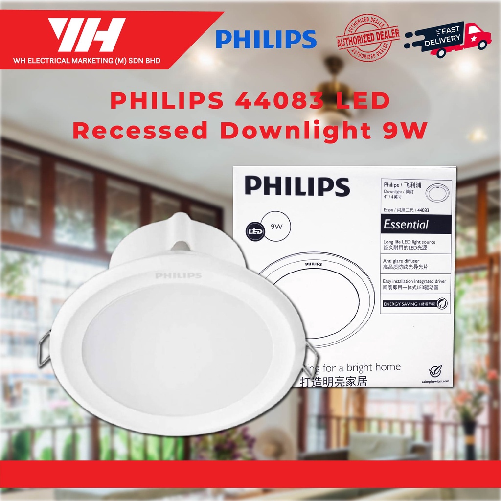 PHILIPS 44083 LED Recessed Downlight 9W (4")(2700K,) - Lighting/Light ...