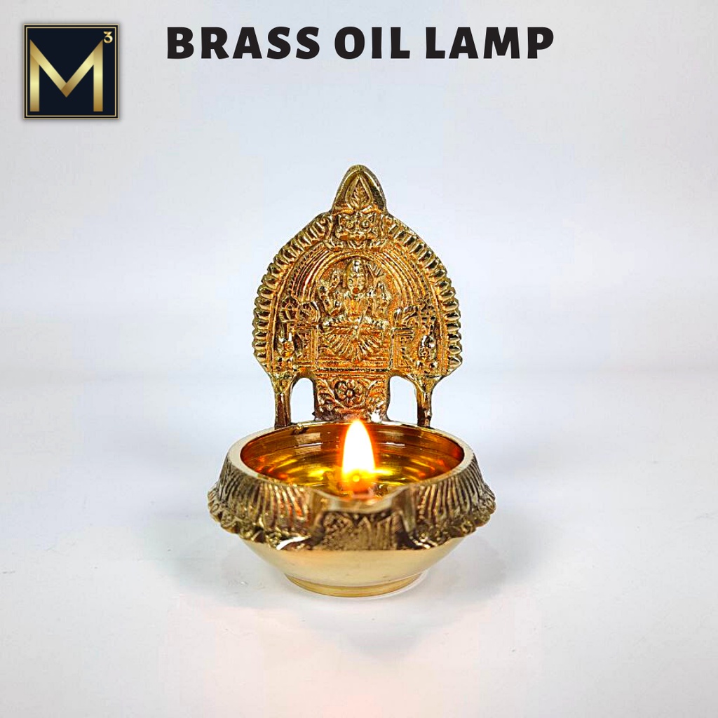 Brass Kamatchi Vilakku Oil Lamp Diya for Wealth & Prosperity/MC1025 ...