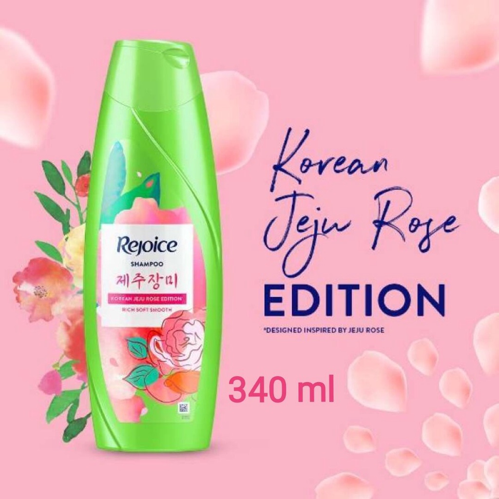 [NEW LIMITED EDITION] Rejoice Shampoo Rich Soft Smooth Korean Jeju Rose Edition 340ml | Shopee ...