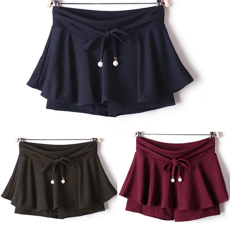 Women Mini Skirt Pants Skort with Inner Shorts | Shopee Malaysia
