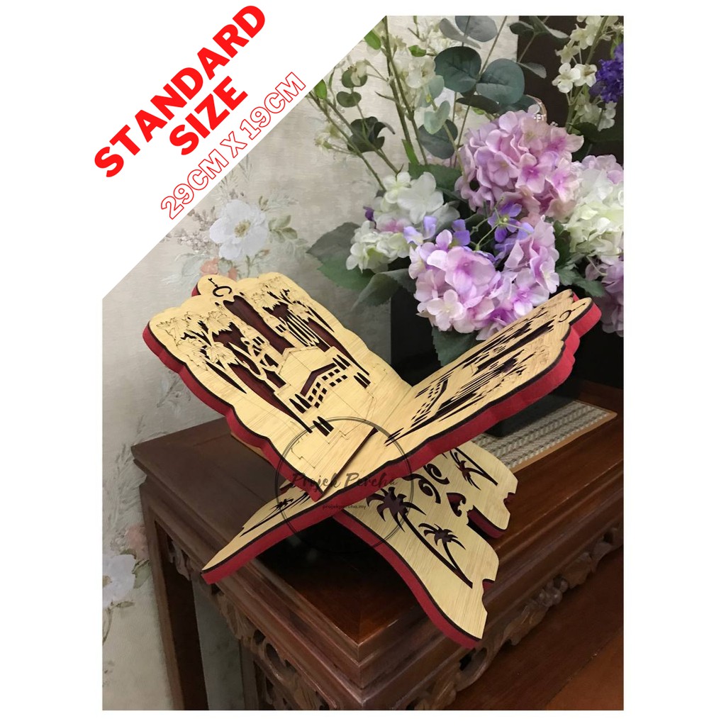 (READY STOCK) Papan Rehal Kayu Rihal Al Quran Muqaddam Iqra Khat Corak ...