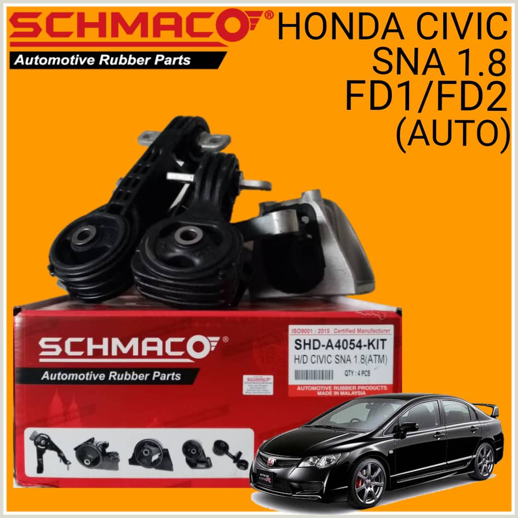 HONDA CIVIC SNA 1.8 2.0 FD1 FD2 (AUTO) SCHMACO ENGINE MOUNTING KIT SET ...