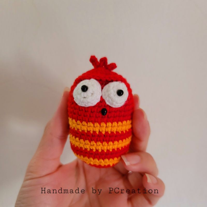 Crochet larva keychain臭屁虫钩针钥匙圈 | Shopee Malaysia