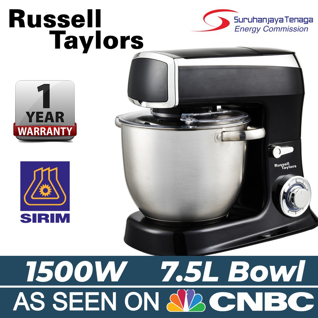 [Sabah] Russell Taylors 1500W 7.5L Stand Mixer SM-1500 Cake Kitchen ...