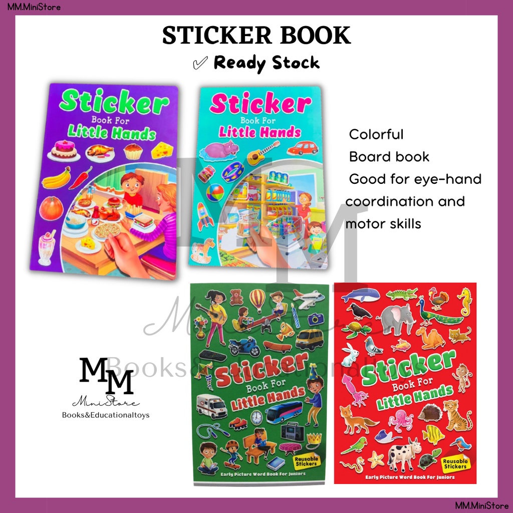 STICKER BOOK FOR LITTLE HANDS (New Cover) Kids Activity Board Book ...