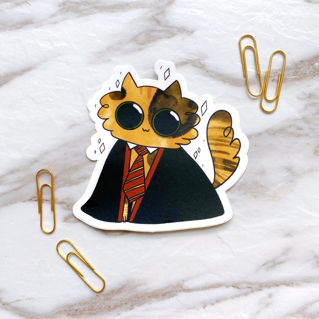 Gryffindor Cat Vinyl Sticker by Ortolana Clare | Shopee Malaysia
