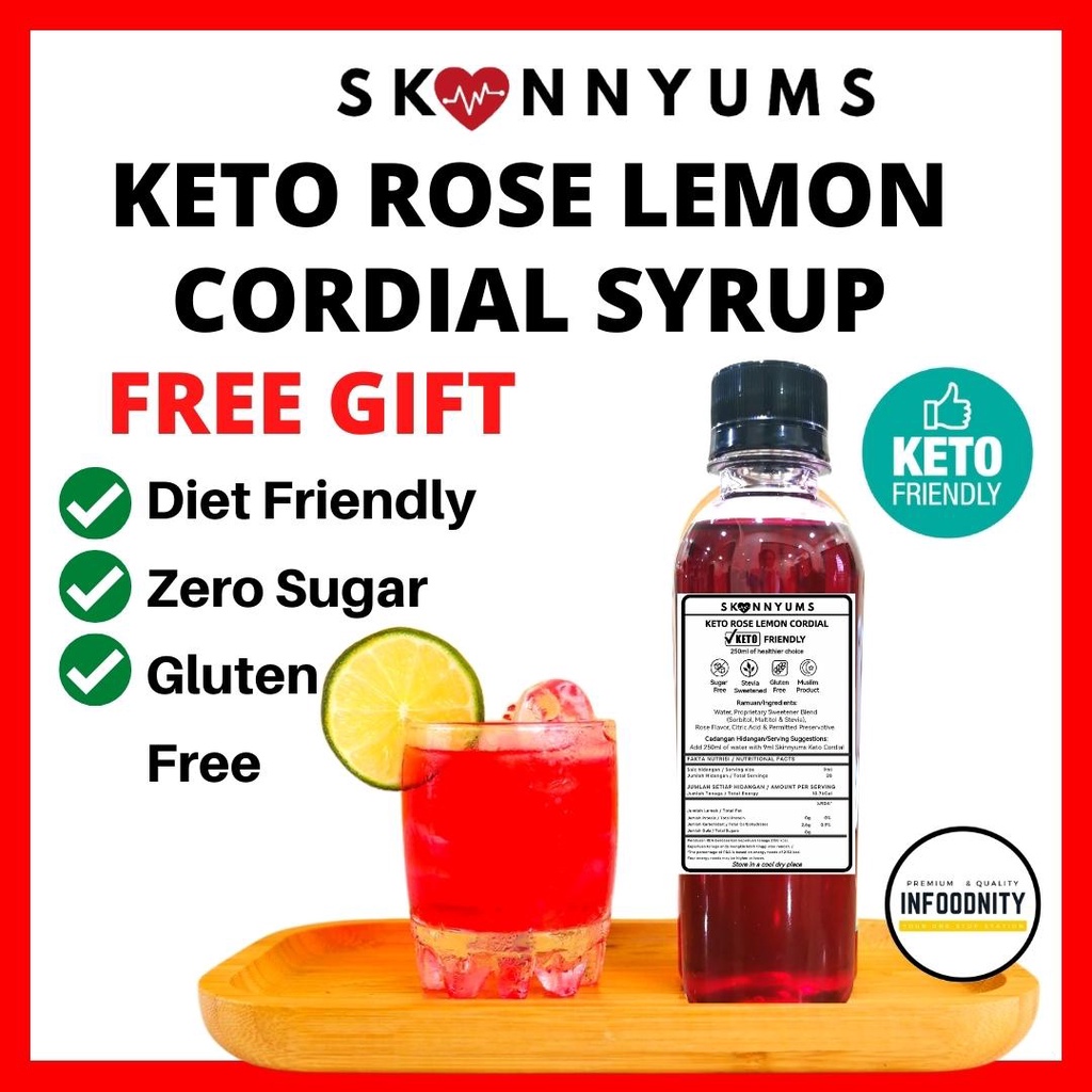 SKINNYUMS Sugar Free Syrup Keto Syrup Keto Drink Sirap Kordial Tanpa ...