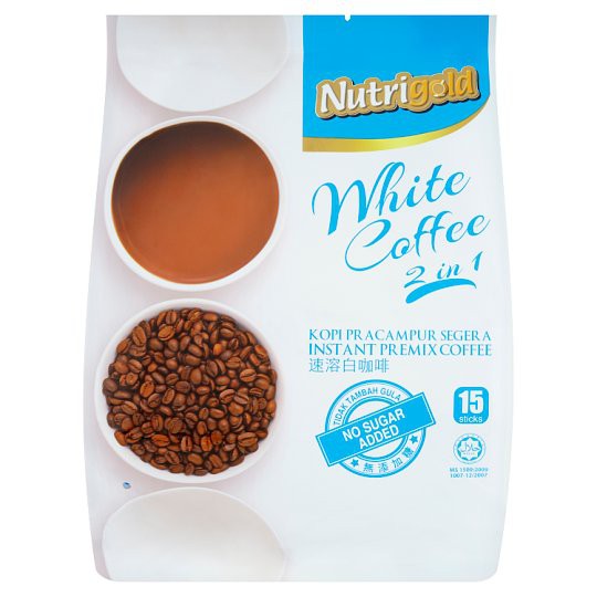 Nutrigold No Sugar Added 2 in 1 White Coffee 15 Sticks x 30g | Shopee ...