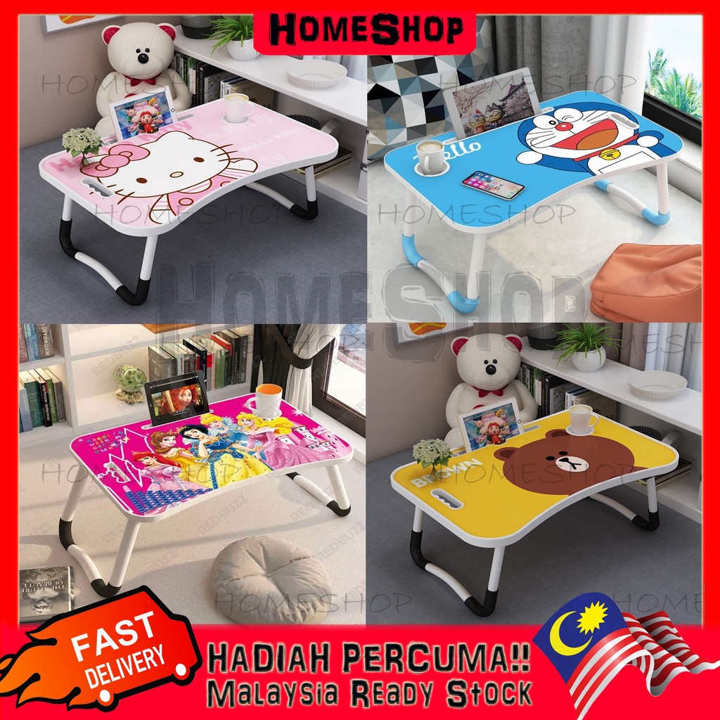 HomeShop Folding Table Bedroom Study Desk Mini Fordable Table Cartoon ...