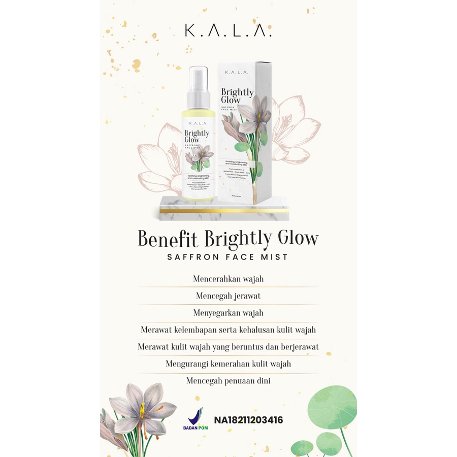 Kala Face Mist SAFFRON with Niacinamide (KALA SAFFRON JAKSEL ...