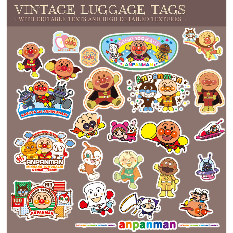 ⅭミTrolley suitcaseCute kid suitcaseBread Superman luggage sticker ...