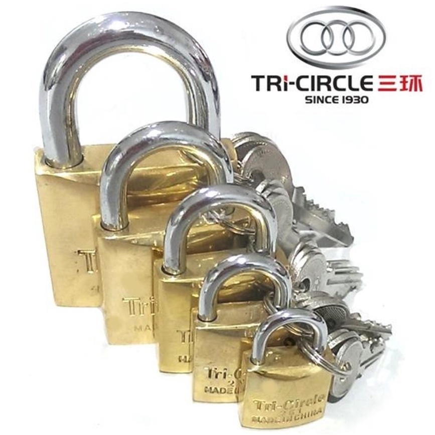 Tri-Circle / Bliss / Secure Brass Pad Lock [20MM 25MM 32MM 38MM 50MM ...