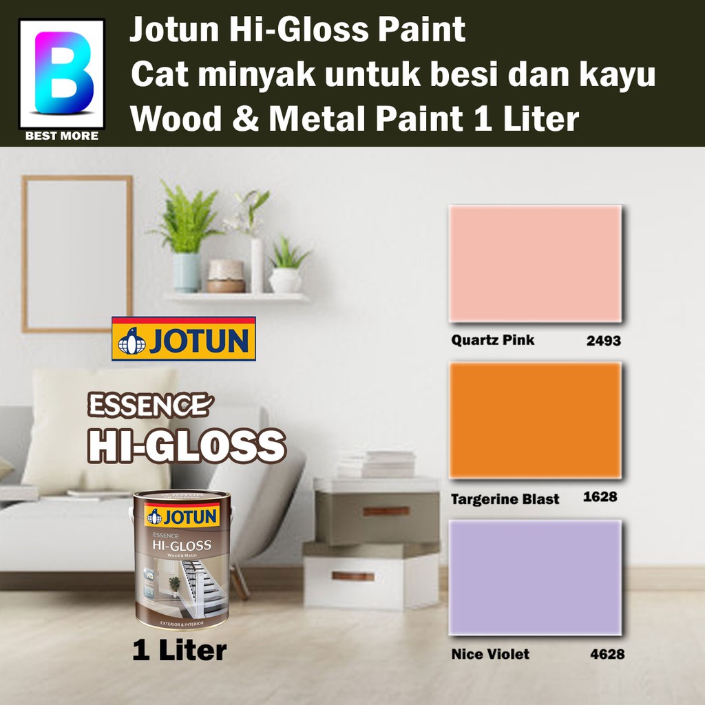 Jotun Hi-Gloss Wood And Metal Paint 1 Liter Quartz Pink 2493 ...