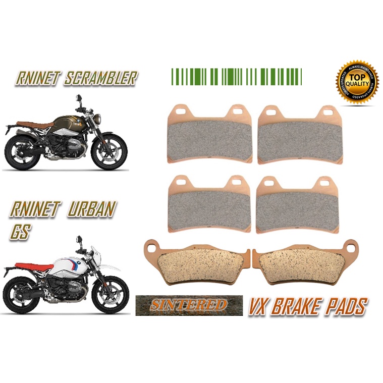BMW R NINE T SCRAMBLER R NINE T URBAN GS DAYTONA VX BRAKE PADS SINTERED ...