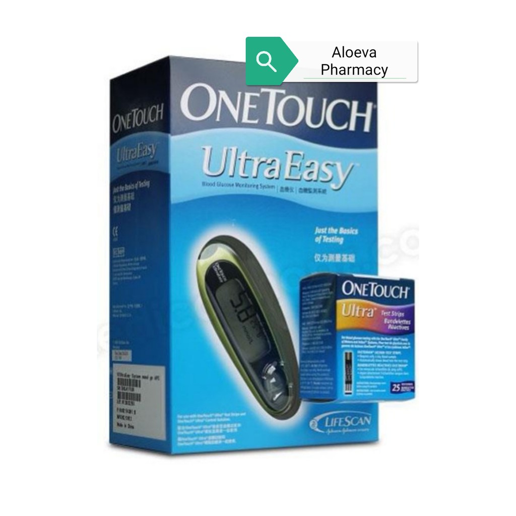 One Touch Ultra Easy Meter + Test Strip 25's FOC lancets 10's | Shopee ...