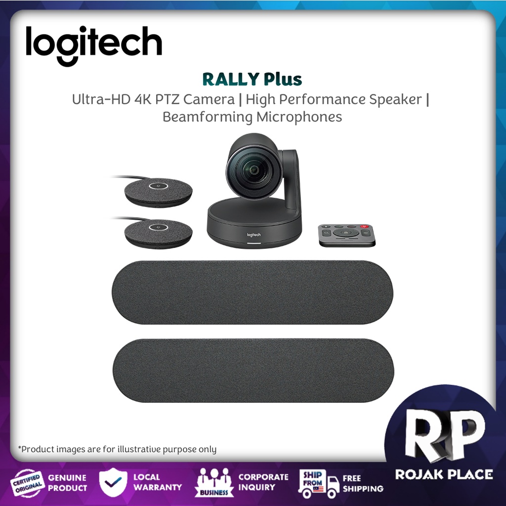 Logitech RALLY PLUS Premium Ultra-HD Conference System with Automatic ...