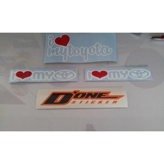 CAR STICKER I LOVE MY TOYOTA SEG AE86 STARLET LEVIN AE80 AE92 AE101 ...