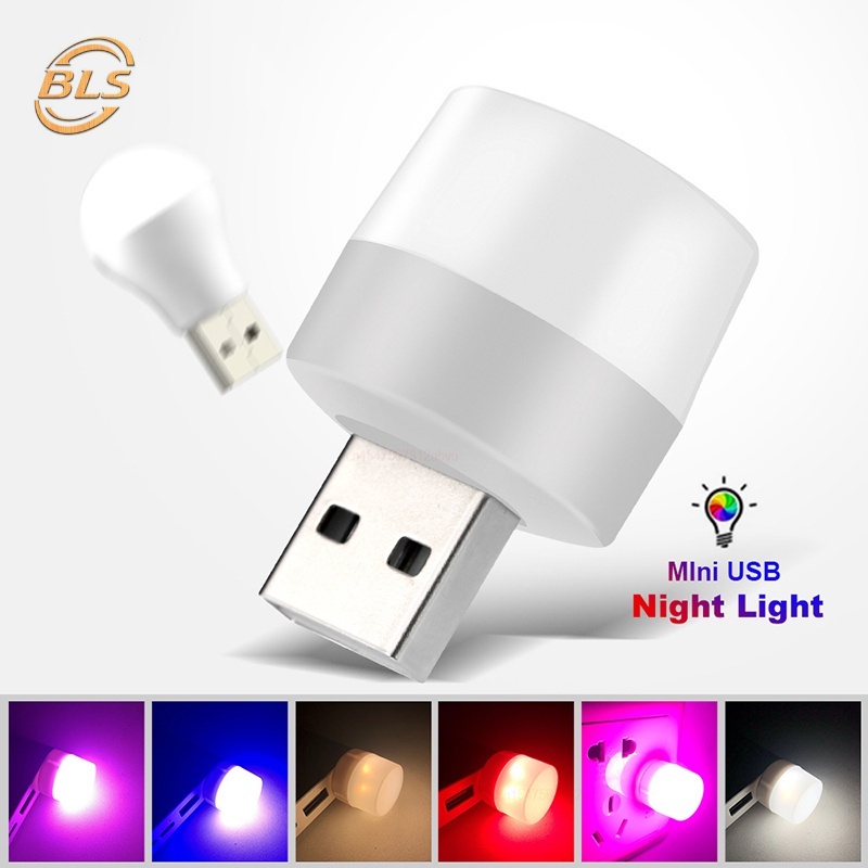 Portable USB Plug Ultra Bright Energy Saving LED Mini Round Night Light ...