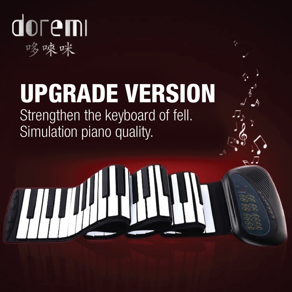 88 Key Electronic Piano Keyboard Silicon Flexible Roll-Up Piano | Shopee Malaysia
