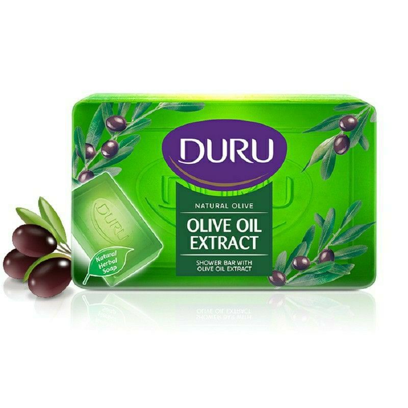 Turkish Duru Natural Olive oil Lime Herbal Soap Sabun (150grX24) 1 Carton body wash eczema ...
