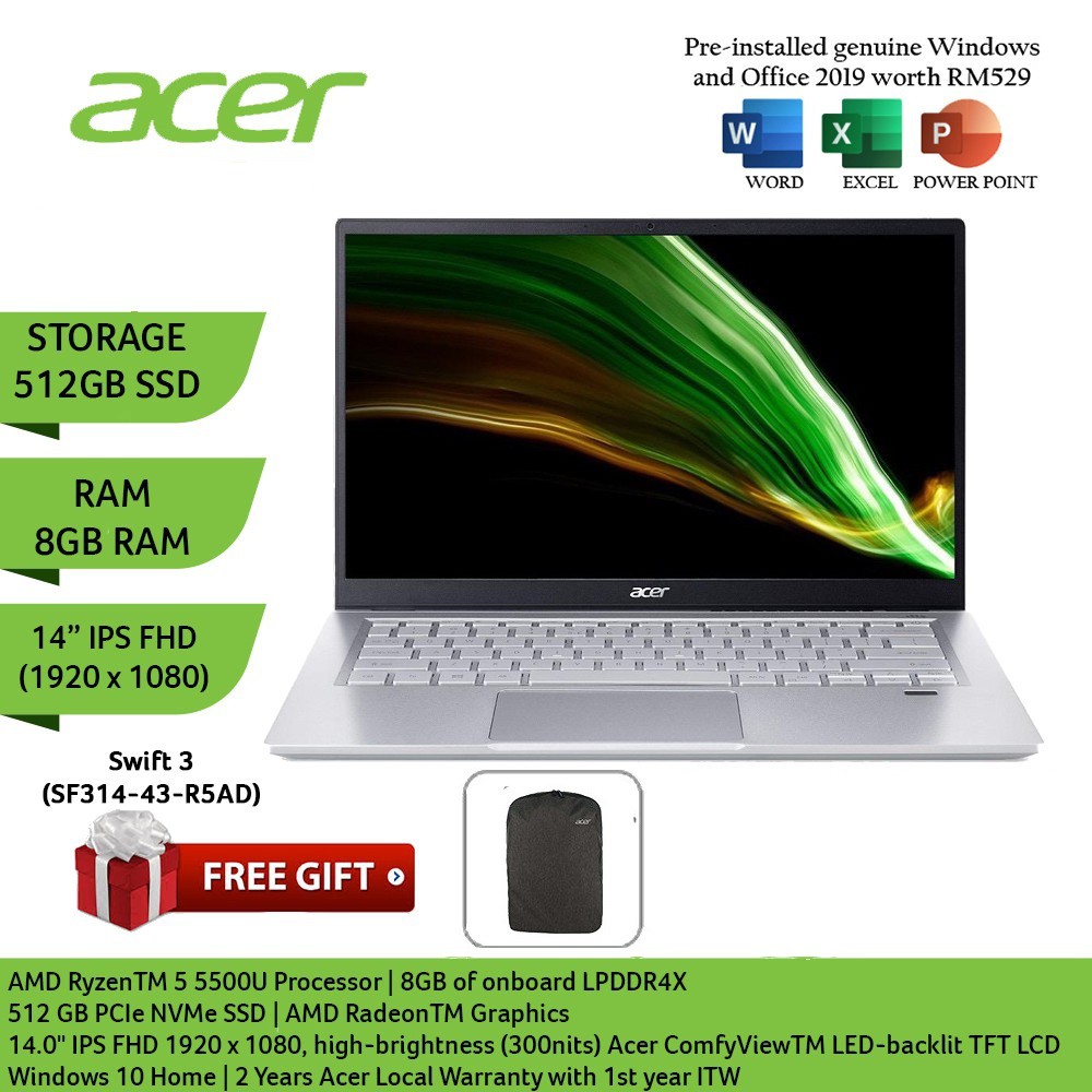 Acer Swift 3 SF314-511 Price in Malaysia & Specs - RM2639 | TechNave