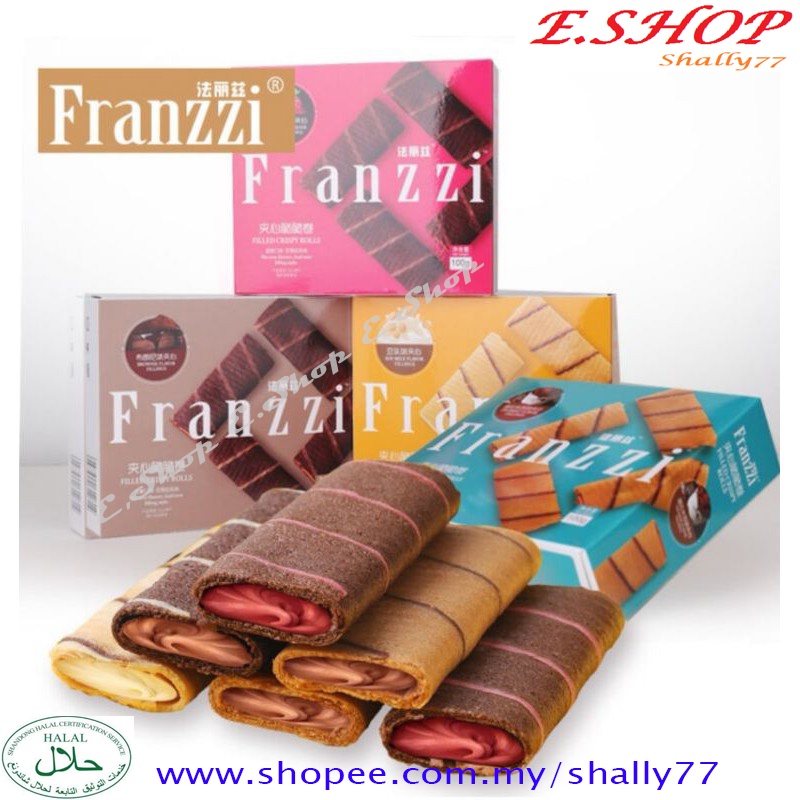 Franzzi 100G Filled Crispy Rolls/Franzzi 115G Cookie (Halal) | Shopee ...