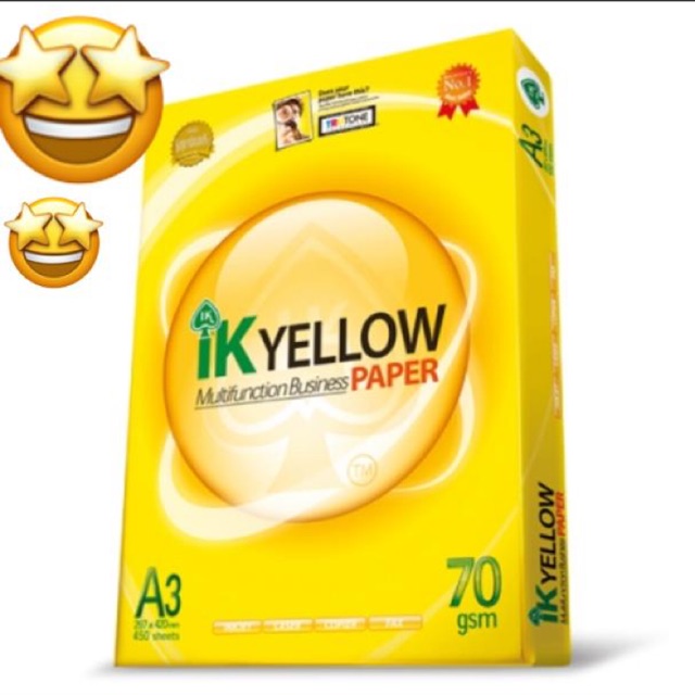 IK YELLOW A3 Paper 70GSM 500 Sheets | Shopee Malaysia