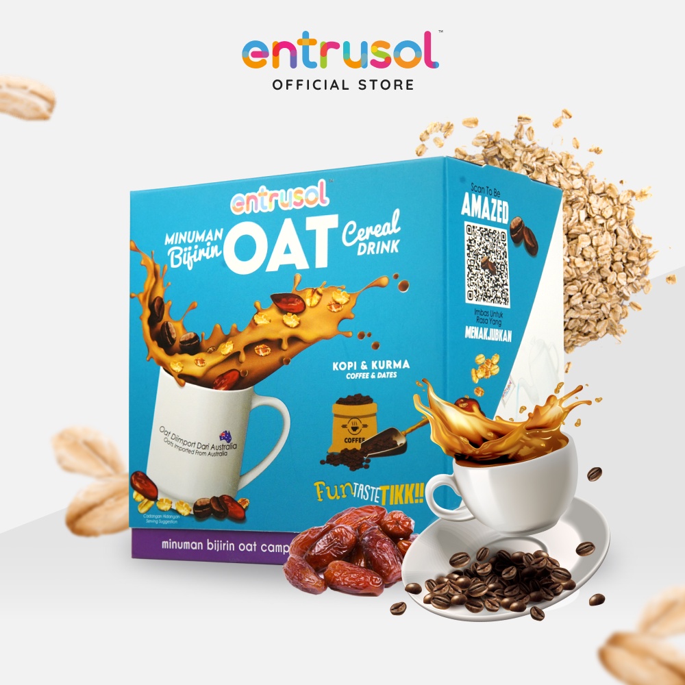 [Single] Entrusol Oat Cereal Drink Coffee Flavour (10 x 30g) - Halal ...