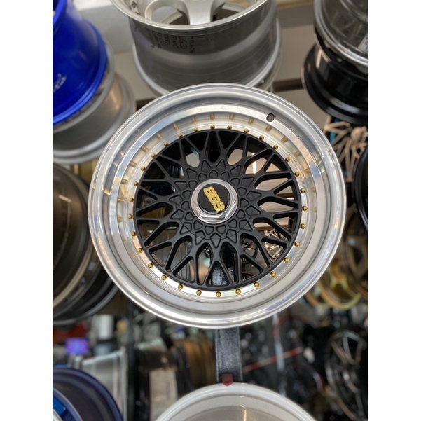 17x9jj BBS Rs 4x100 4x114.3 et15 new rim color balck/ML FOR WIRA WAJA MYVI ALZA VIOS GEN2 IRIZ ...