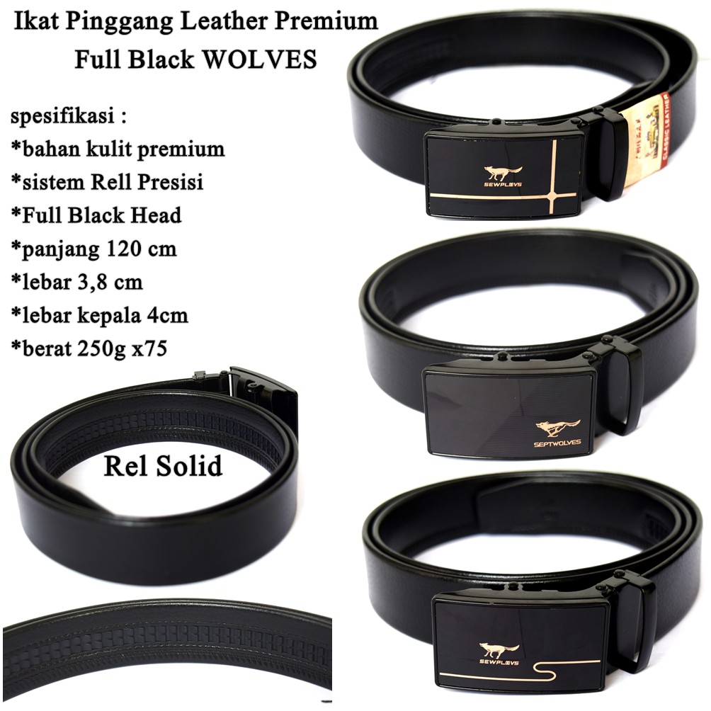 Full Black Premium Leather Office Belt | Shopee Malaysia