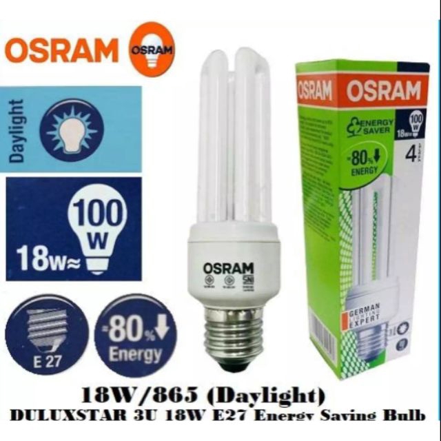 OSRAM DULUX STAR 18w/865 Lumilux - E27 Daylight x (10pcs) | Shopee Malaysia