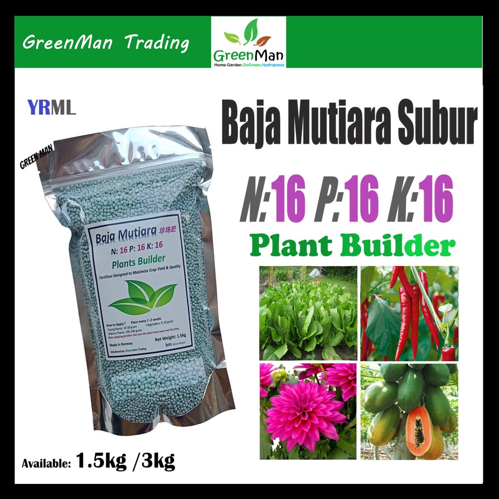 Baja YARAMILA NPK 16.16.16 Fertilizer 1kg/ 1.5kg/ 3kg (PLANT BUILDER ...