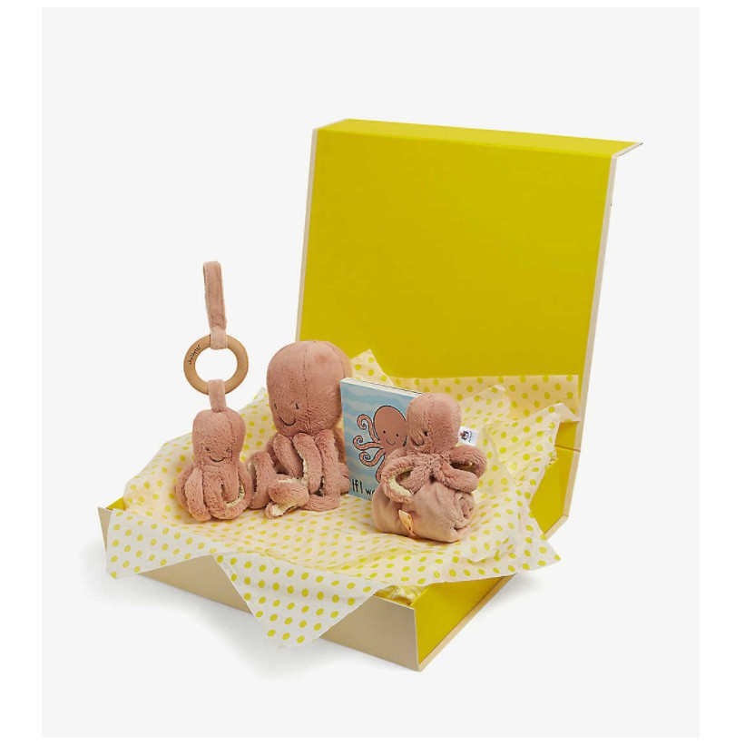 JELLYCAT Fluffy Octopus baby hamper gift set [Limited while stock last ...