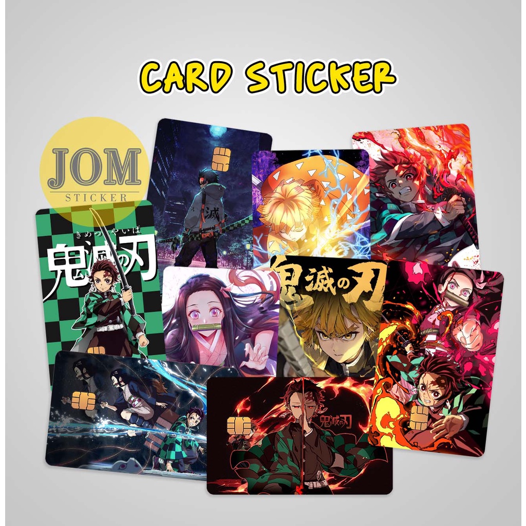 DEMON SLAYER CARD STICKER - NEZUKO TANJIRO ZENITSU KAD STICKER ...