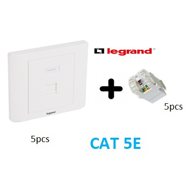 Legrand RJ45 Cat5e keystone jack with 1port faceplate (5set) | Shopee ...