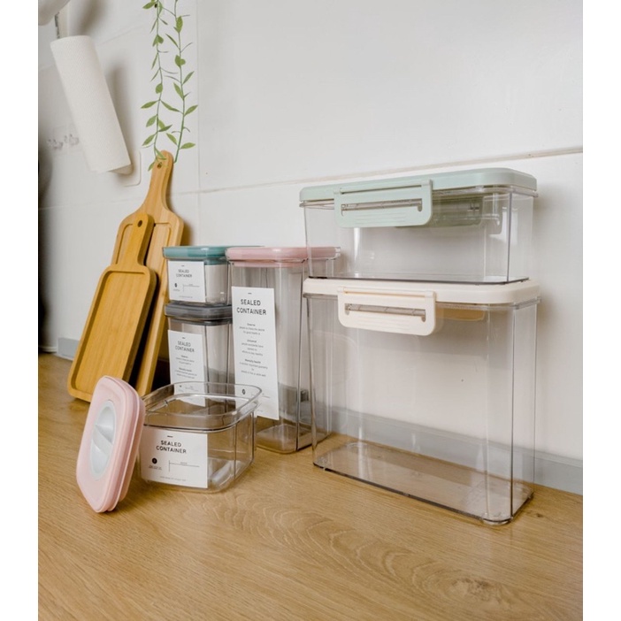 Airtight PET Transparent Container Bekas Kedap Udara Food Storage ...