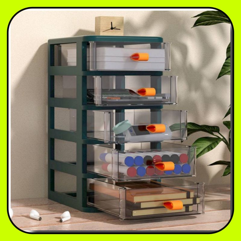 Storage Box Mini Laci Kecil Desk Organizer Penyimpan Alat Tulis Makeup ...