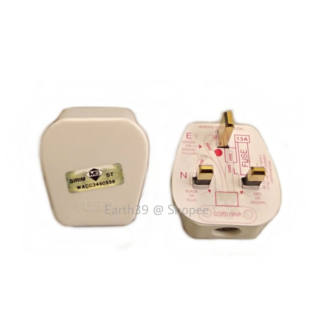Bakelite 13A Sirim Plug Top (1piece) for kitchen appliances | Shopee ...