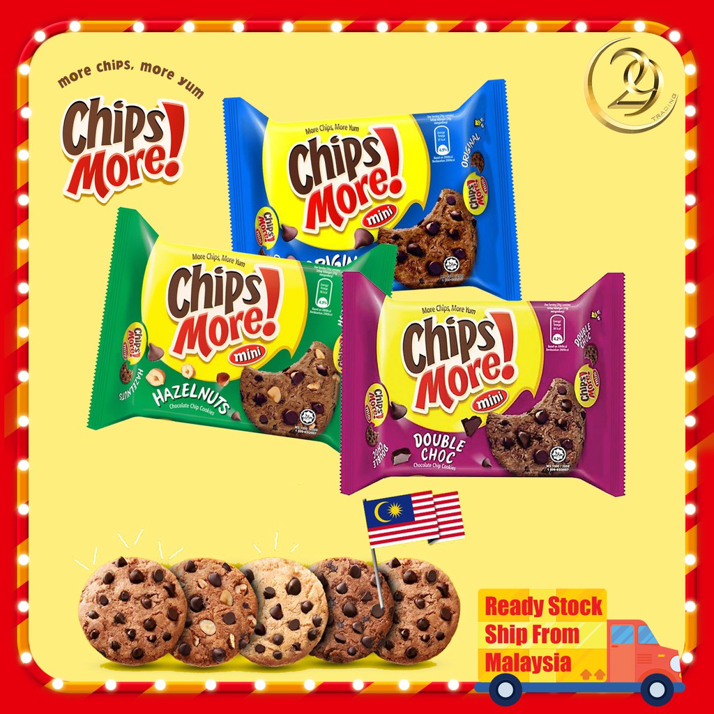 CHIPSMORE Mini Double Choc Chocolate Chip Cookies 80g | Shopee Malaysia