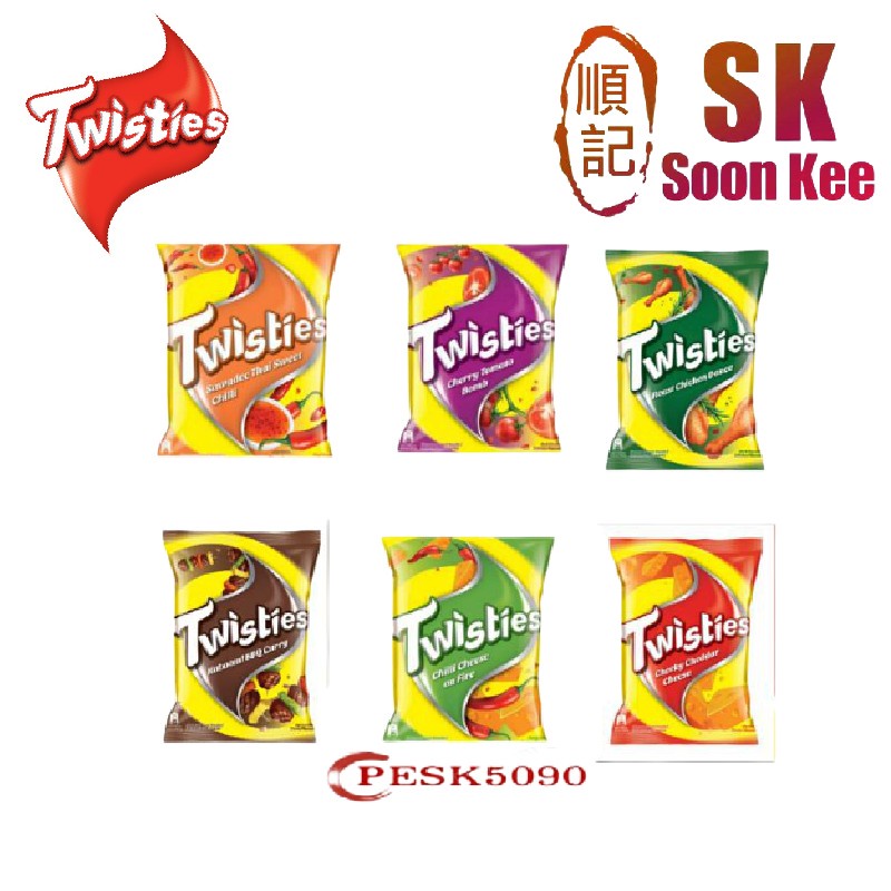 Twisties Snack 60g ( BBQ / Cheese / Chicken / Tomato / Chili Cheese ...