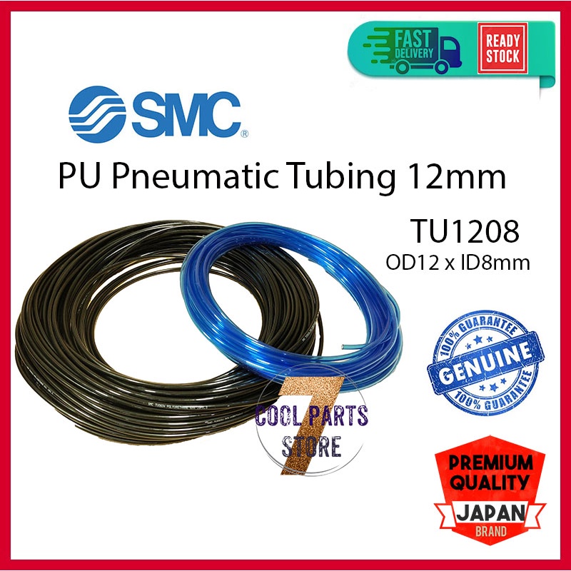 Japan SMC PU 12mm Air Tube Hose Pipe Black Blue Pneumatic Tubing Hose TU1208B TU1208BU- Premium ...