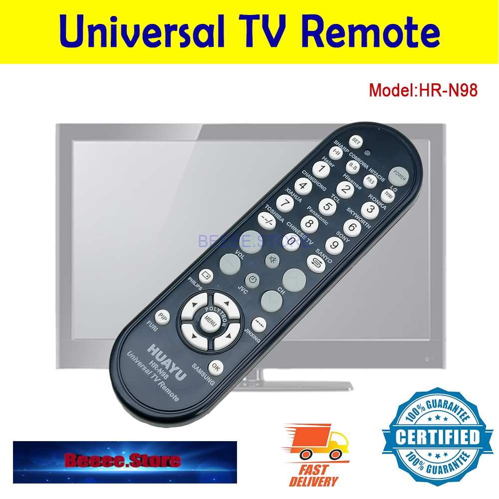 HR-N98 HUAYU MULTI BRAND LCD TV REMOTR CONTROL UNIVERSAL TV REMOTE ...