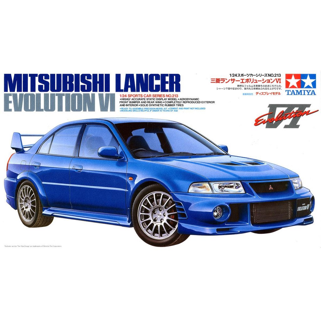 Car Model 1/24 Tamiya Mitsubishi Lancer Evolution 6 Plamo Modelkit ...
